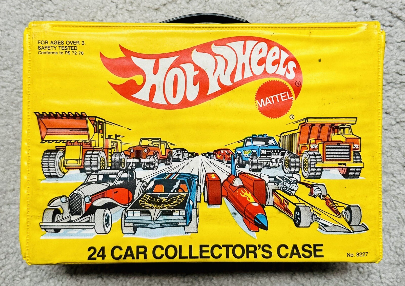 Hot Wheels 1983 Yellow 24 Car Collectors Case 2 White Trays No. 8227 No ...