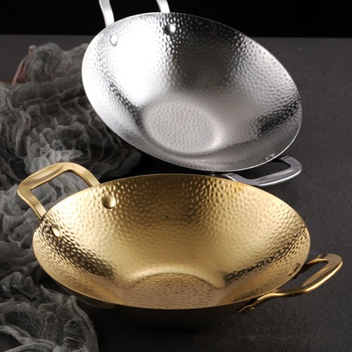 Reusable Stainless Steel Decorative Steel Cookware Stainless Steel Wok ...