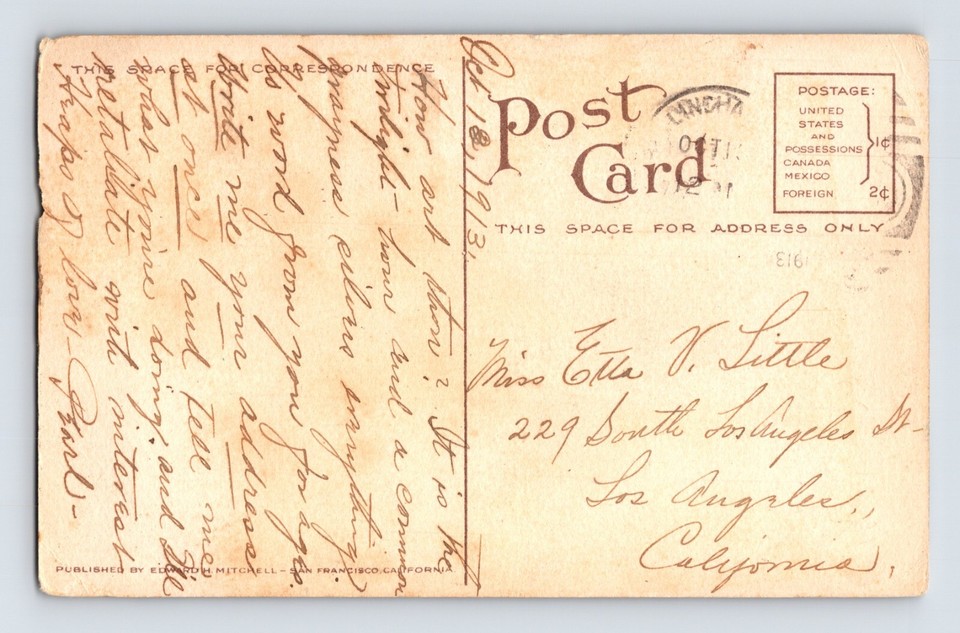 Postcard Washington Bellingham Roeder School 1913 Posted Divided Back ...