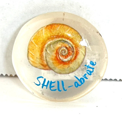Ganz 1 5/8" Round Acrylic SHELL Message Token "SHELL-abrate" | eBay