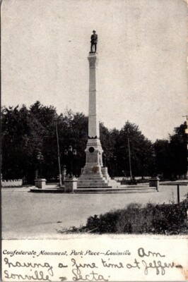 Postcard Confederate Monument Park Place Louisville June 28 1907 ...