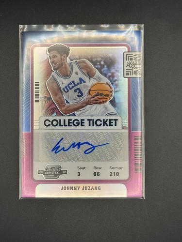 2022 Contenders Optic Johnny Juzang Signed Auto Pink Prizm RC #/25 Utah ...