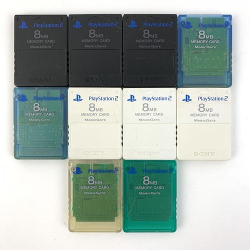 SONY PlayStation 2 MAGICGATE Memory card Multi Color Lot of 10 As Is ...