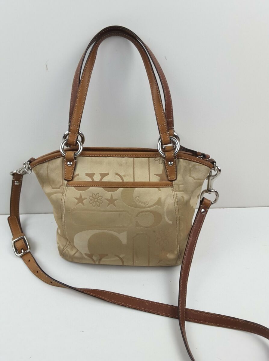 Coach Bandana Leah F14949 Khaki Brown Crossbody Shoulder Coach Bandana Leah F14949 Khaki Brown Crossbody Shoulder