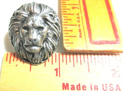 Lions head pin vintage collectible old zoo worker hunter biker vest ...