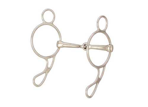 Tough-1 Snaffle Horse Bit-NEW-5 in-244990-Gag-Barrel Racing-Kelly ...