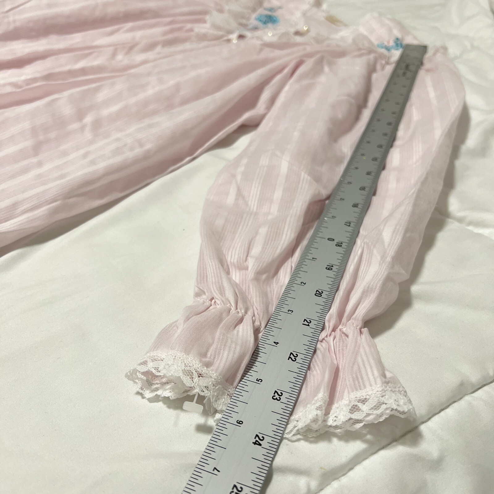 Vintage Cachet Women Nightgown Pink Lace Trimmed Flor… - Gem