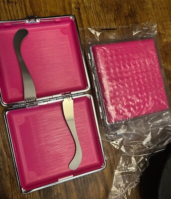 New Lot 2 PINK Regular Size Cigarette Cases Snap Shut | eBay
