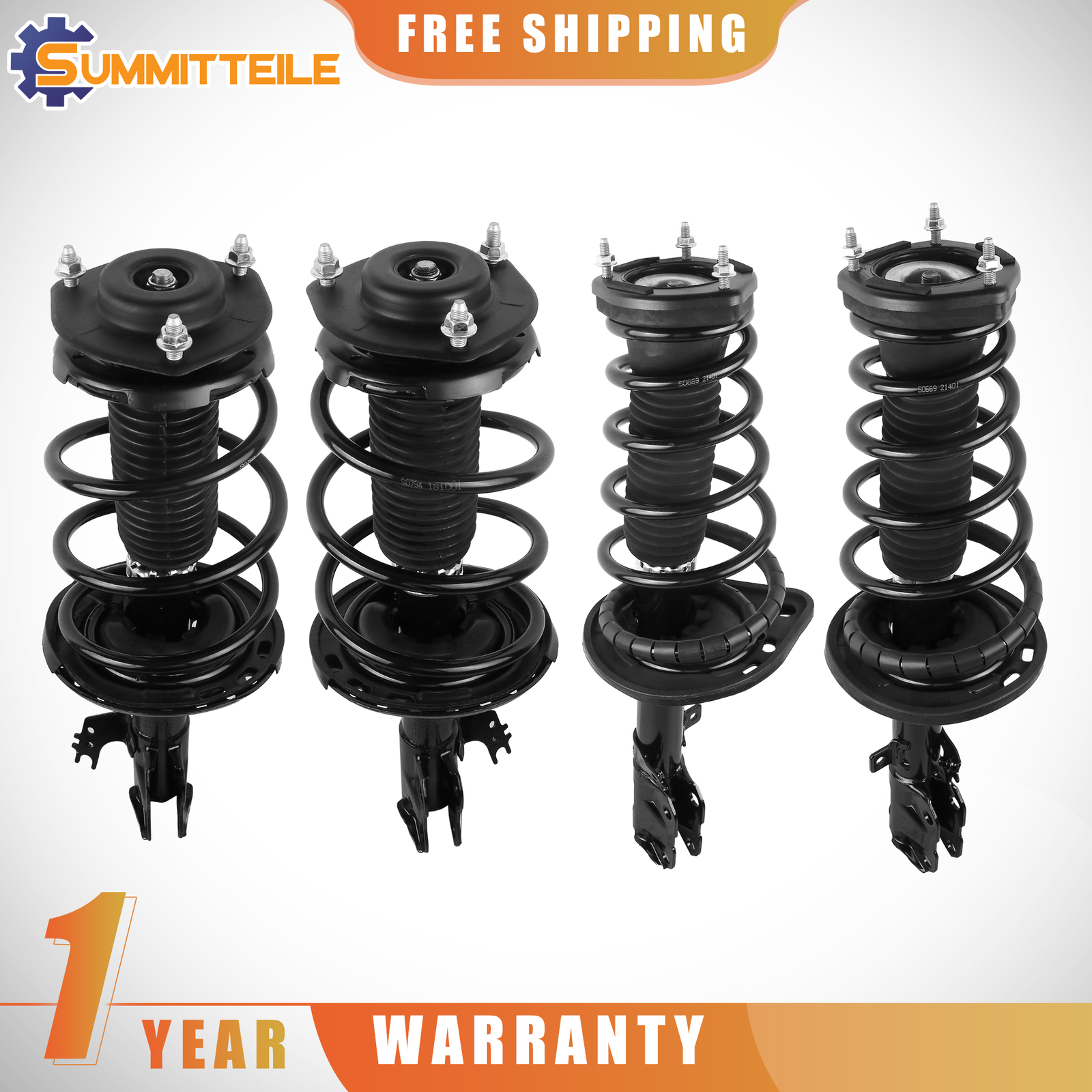 Set of 4 Front Rear Strut Shocks Absorbers Assy For 2012-2017 Toyota ...