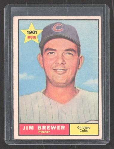 1961 Topps EX Jim Brewer Rookie #317 Chicago Cubs | eBay