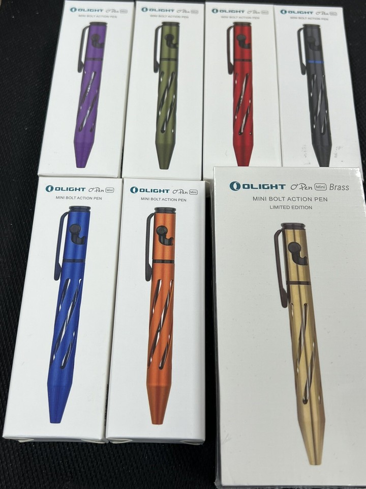 7 OLIGHT O’Pen Mini Portable Ballpoint Pen RARE COLORS Lot Of 7 **NEW ...