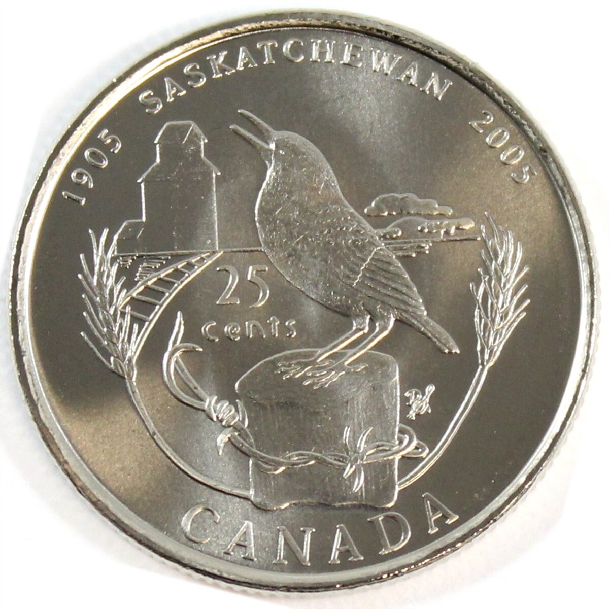 2005 CANADA 25¢ SASKATCHEWAN CENTENNIAL QUARTER UNCIRCULATED FROM MINT ...