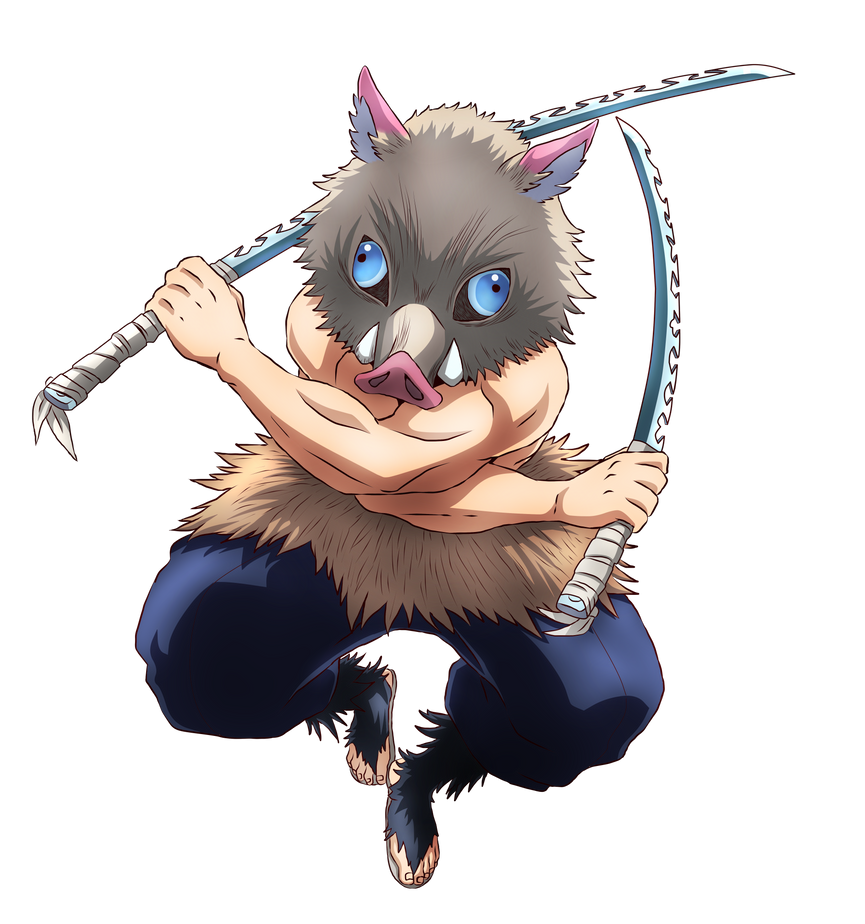 Beast Demon Slayer Inosuke Weatherproof Anime Sticker 6" Car Decal | eBay