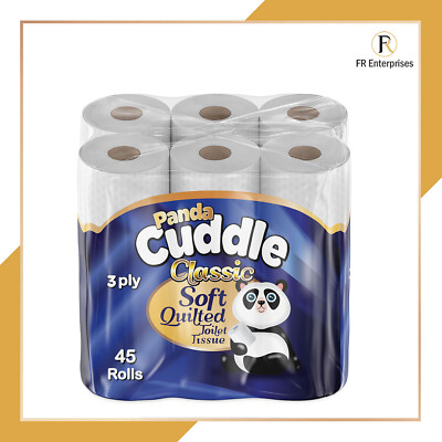 Panda Cuddle Soft Quilted 3 Ply Classic Toilet Tissue Paper 45 |90 ...