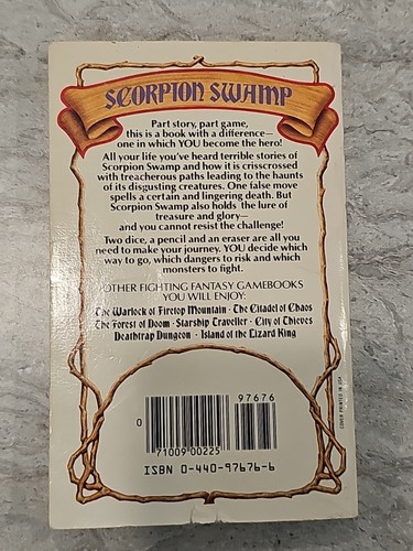Vtg 1st Print Fighting Fantasy Gamebook #8 Scorpion Swamp Dell | eBay