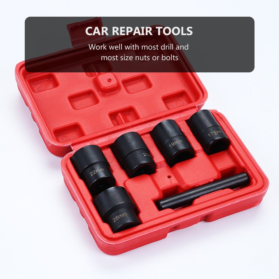 6 Pcs Bolt Remover Tool Rust Nut Removers Broken Extractor Socket ...