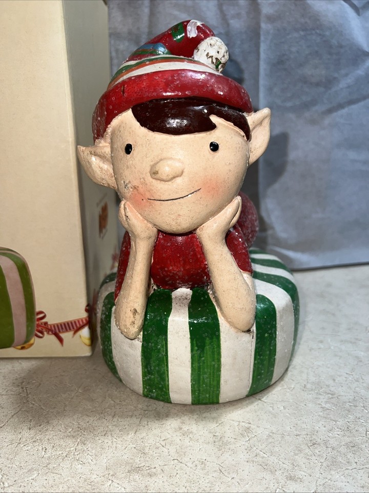 Cracker Barrel Laying Down Elf Decor on Holiday Christmas Candy ...
