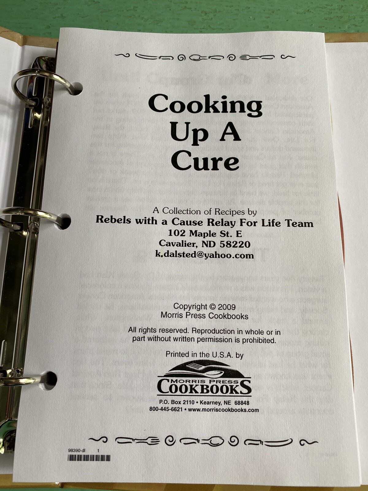Vintage 2009 Cooking Up A Cure Cook Book North Dakota Cookbook Baking ...