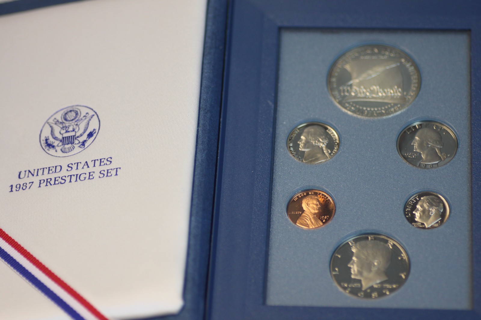 1987 U.S. Mint Constitution Prestige Proof Set (6-Coins) Incl. Silver ...