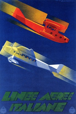 ITALY LINEE AEREE ITALIANE ITALIAN AIRLINES AIRPLANE TRAVEL VINTAGE ...