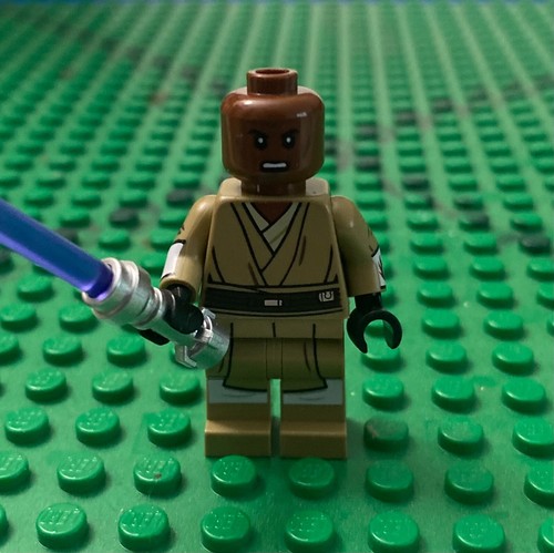 Lego Star wars Mace Windu minifigure with lightsaber from set 75342 | eBay
