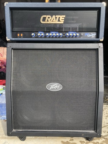 Stack Amp! (Crate Amp Head Model BV-60H; Peavey 412 XXL SLANT Guitar ...