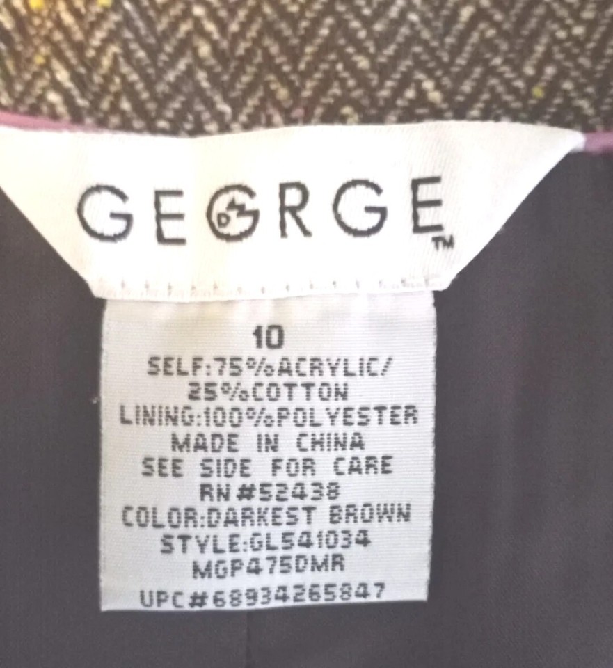 Vintage George Size 10 Ladies Fitted Short Jacket With Flowers On ...