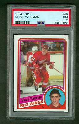 Steve Yzerman 1984-85 Topps Rookie #49 Red Wings PSA 7 NM | eBay