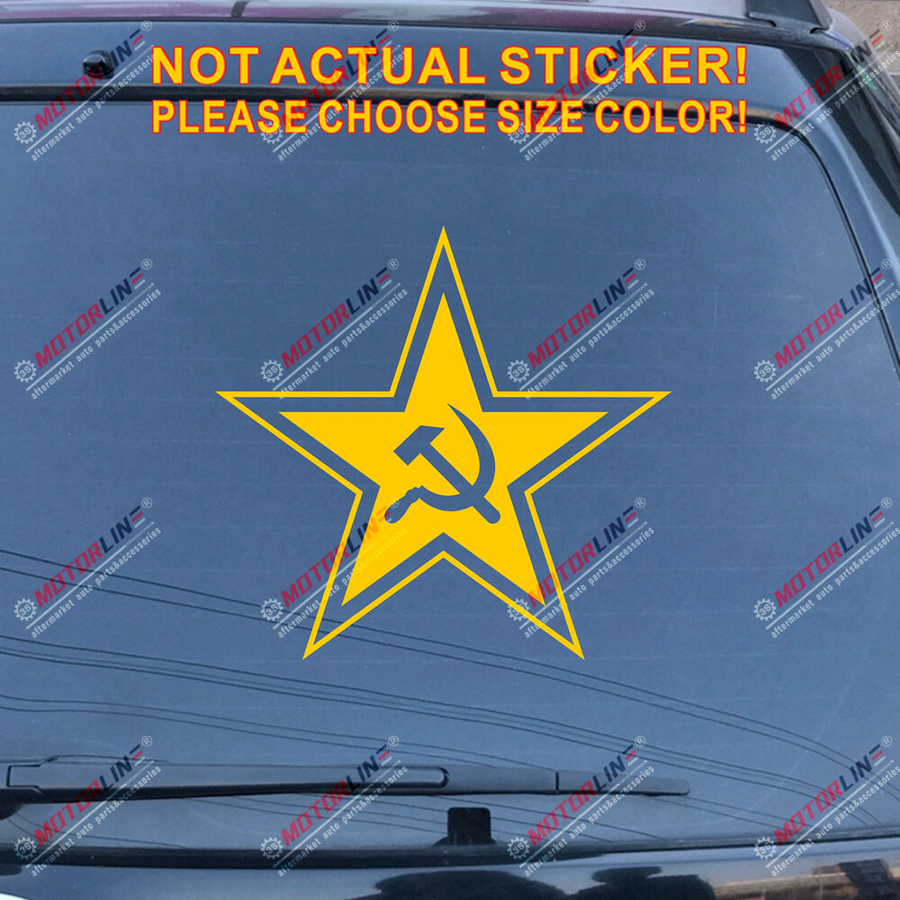 Soviet Red Star Air Force CCCP USSR Russian Car Vinyl Decal Bumper ...