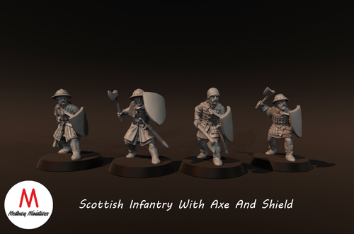 Medieval - Scots Infantry With Axe And Shield | eBay