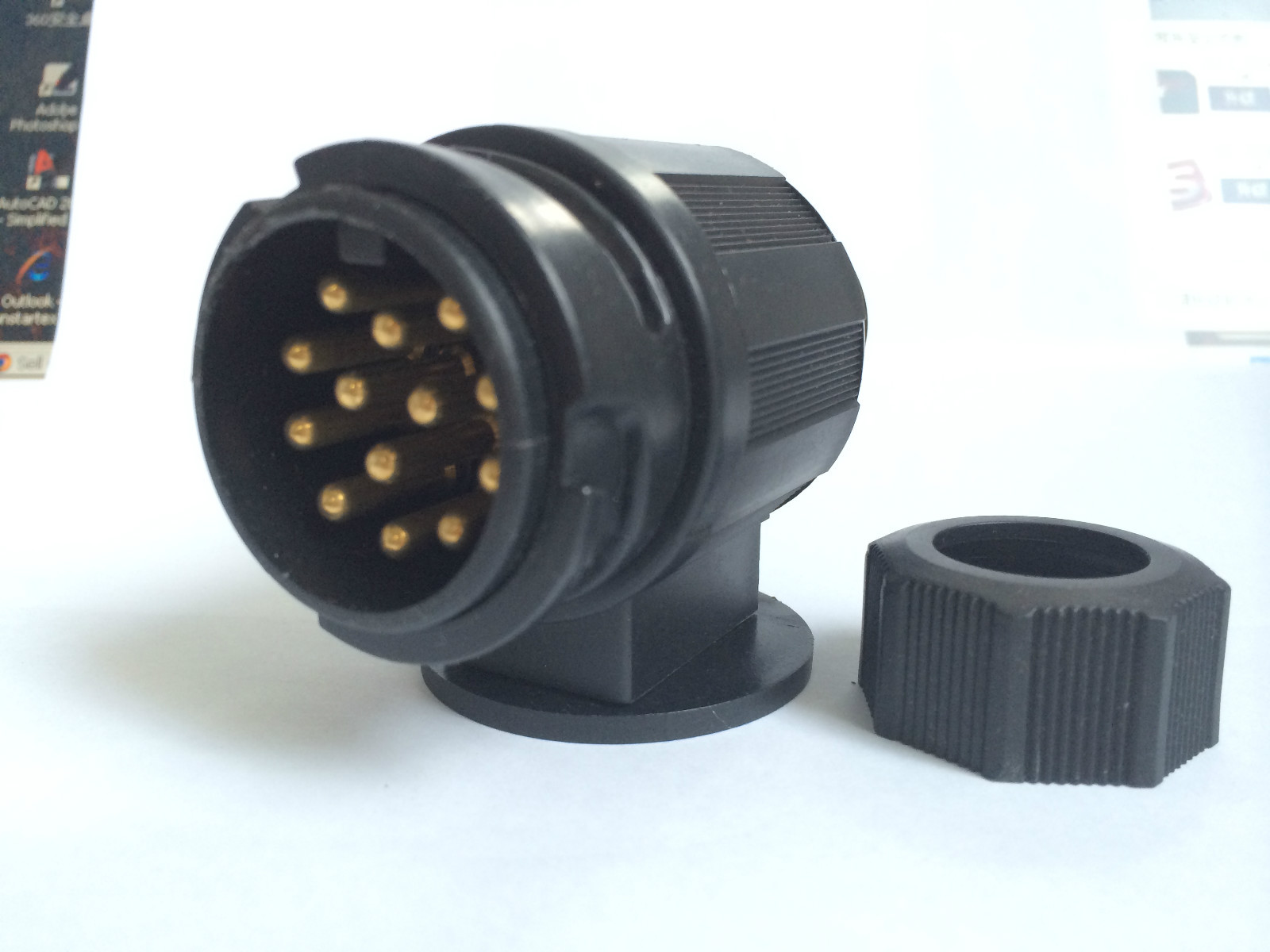 FXE11A --Trailer Plug Connector Socket 13 PIN Round Male Aus Stock ...