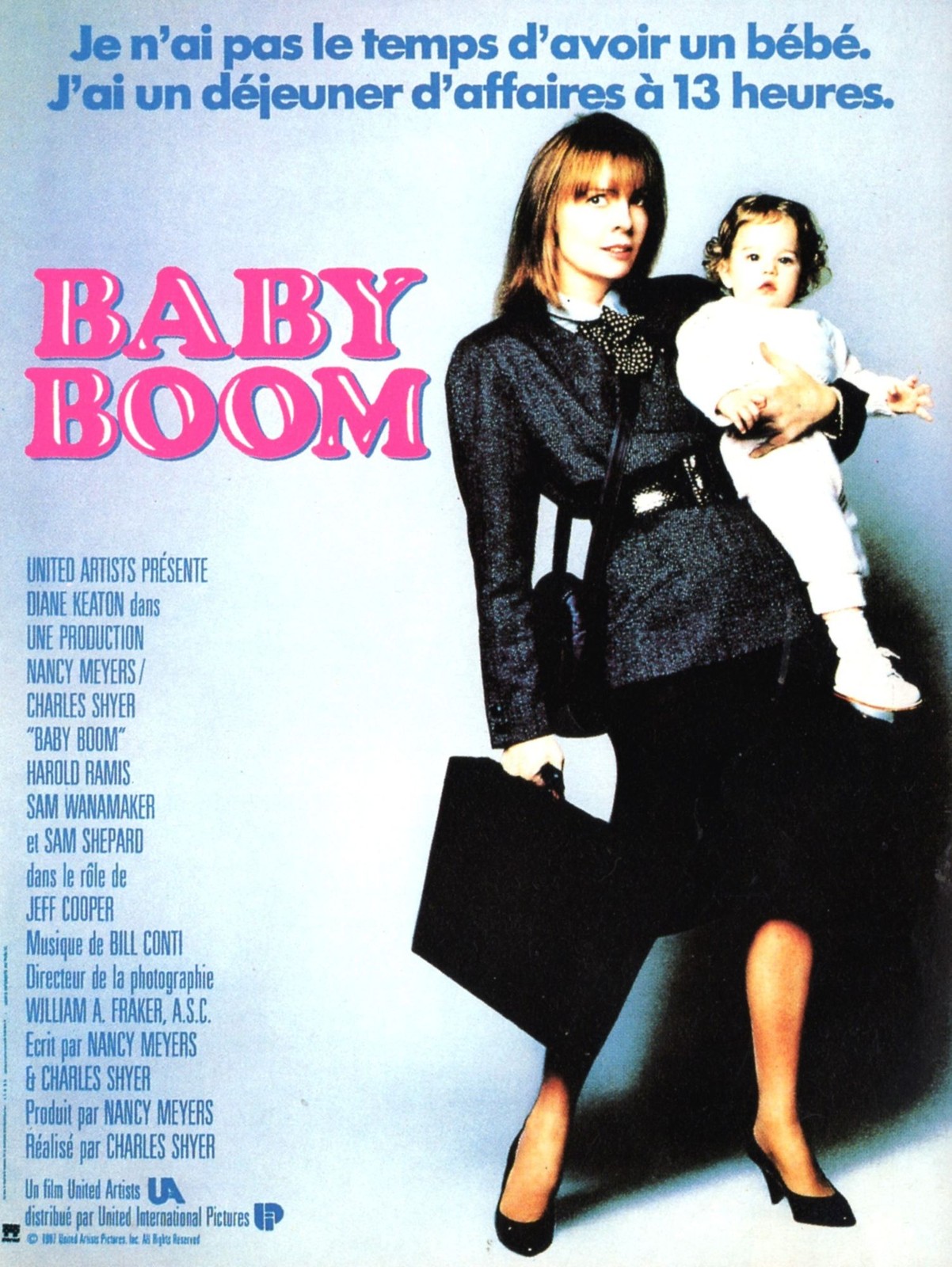 Affiche Pliée 40x60cm BABY BOOM 1987 Diane Keaton, Sam Shepard, Harold ...