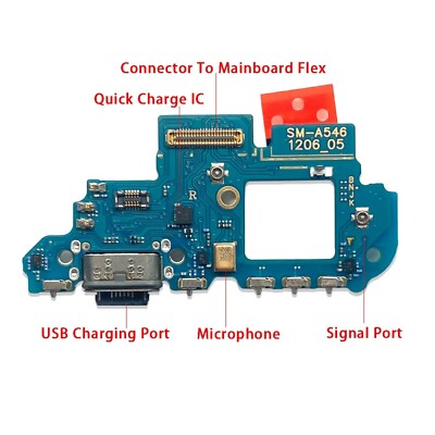 Samsung Galaxy A54 5G SM-A546B USB-C Charging Port Mic Dock Connector ...