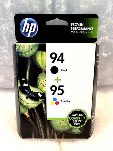 HP 94 + 95 Combo Pack Black & Tri-Color Ink Cartridges Exp. 10/2015 ...