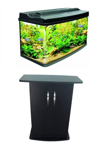 INTERPET FISH POD 120 LITRE AQUARIUM TANK COMPLETE SET UP COLDWATER ...