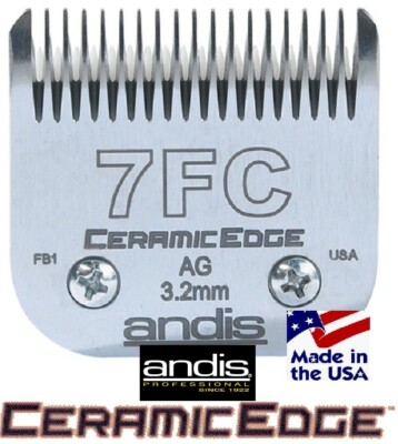 ANDIS CERAMIC EDGE 3.2mm Blade 7FC 7F*Fits Most Oster,Wahl,Laube ...