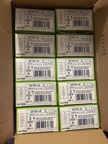 Leviton GFTR1-W Tamper-Resistant 15A 125V Outlet with Indicator Light ...