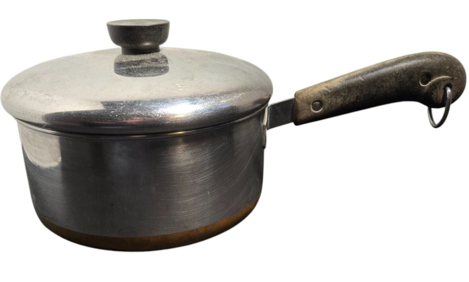 Vintage 1801 Revere Ware 2 Qt Sauce Pan Pot Copper Clad Bottom w/ Lid ...