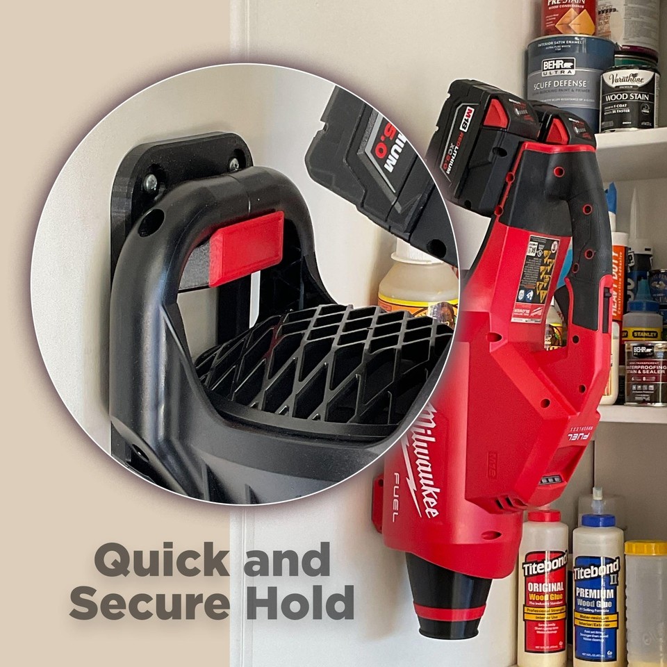 Wall Mount Bracket for Milwaukee M18 Fuel Dual Battery Leaf Blower ...