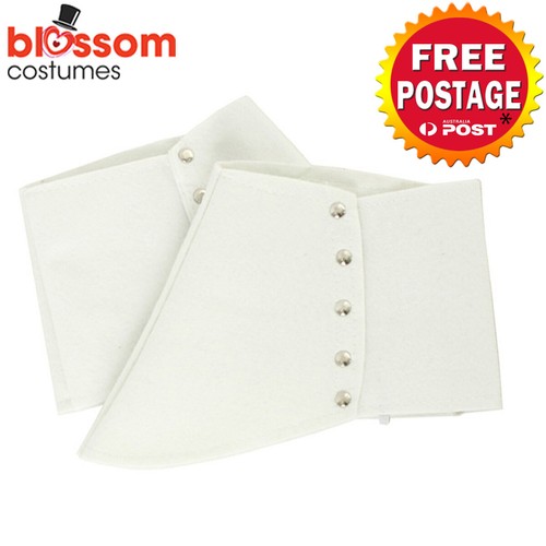 AC802 Mens 20s White Spats Gangster Shoe Covers Party 1920s Costume ...
