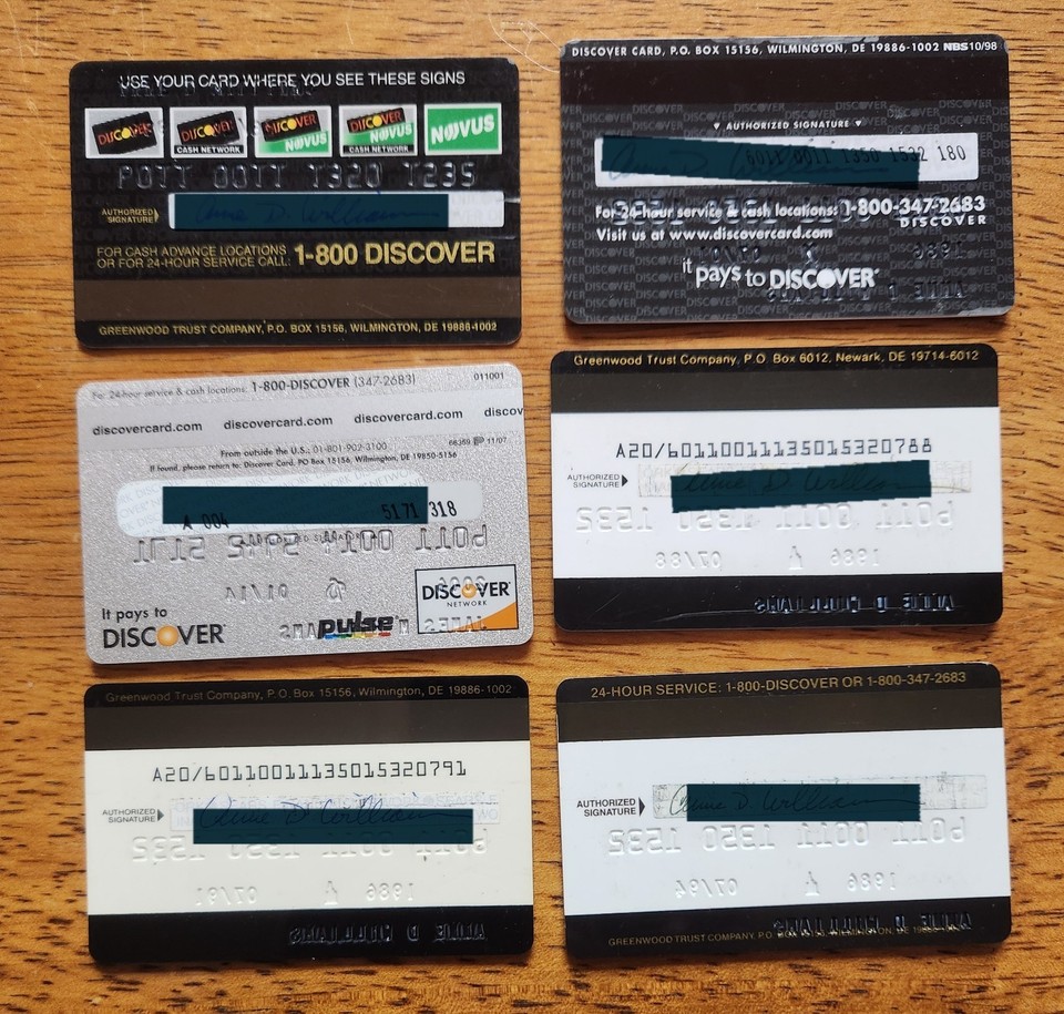 Discover Expired Credit Card Lot (6) Expiration Dates 1988-2014 | eBay