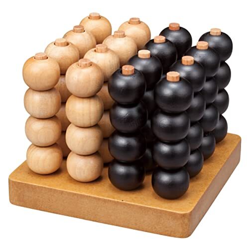 Hanayama Brain Training Puzzle Katsuno 3D Four Eyes Wooden Puzzle ...