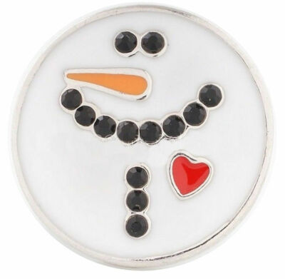 Snap Jewelry Snowman Christmas Winter Enamel 18-20mm Fits Ginger Charm ...