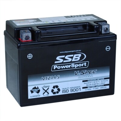 SSB 12V 340CCA 11.2AH 4-VTZ14-S BMW HP2 Sport 2008-2009 V-Spec AGM ...