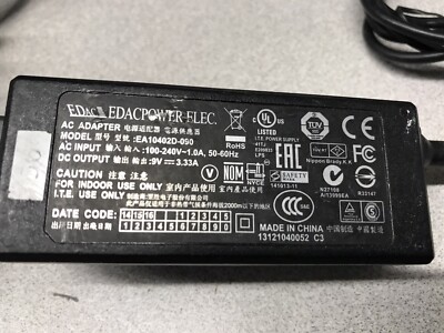 EDAC EDACPOWER EA10402D-090 9 VDC 1A ADAPTER POWER SUPPLY | eBay