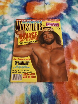 Superstar Wrestlers MAGAZINE Randy Savage April 1988 Arn & Tully NWA ...