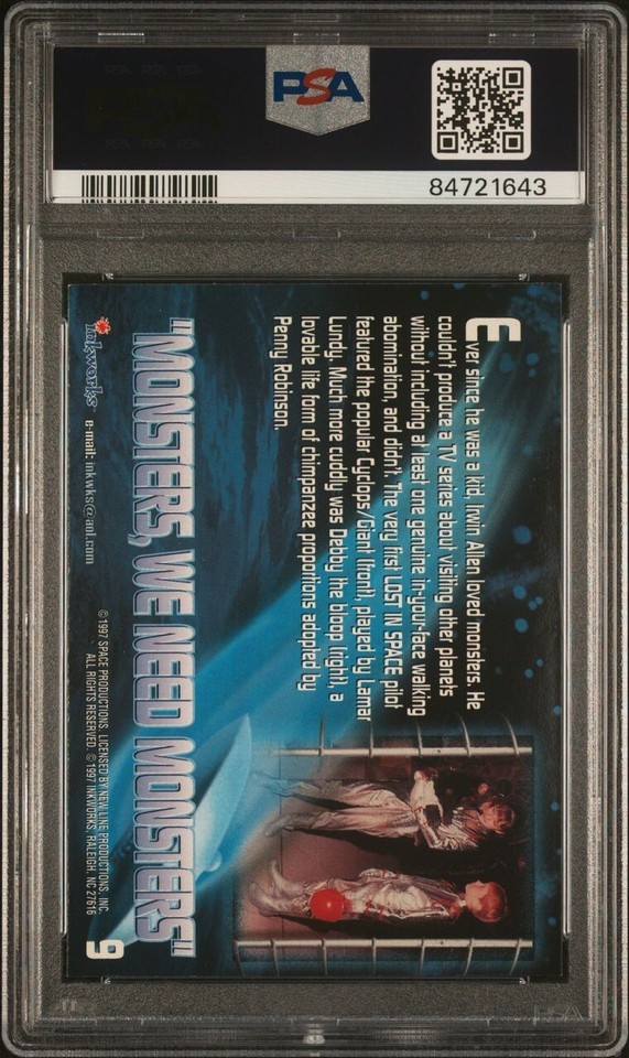 1997 Inkworks Lost In Space-Monsters, We Need Monsters Card #9 PSA NM ...