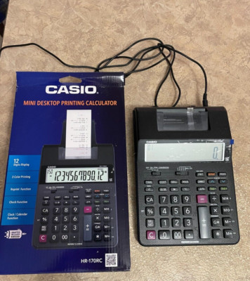 Casio Mini Desktop Printing Calculator HR-170RC | eBay