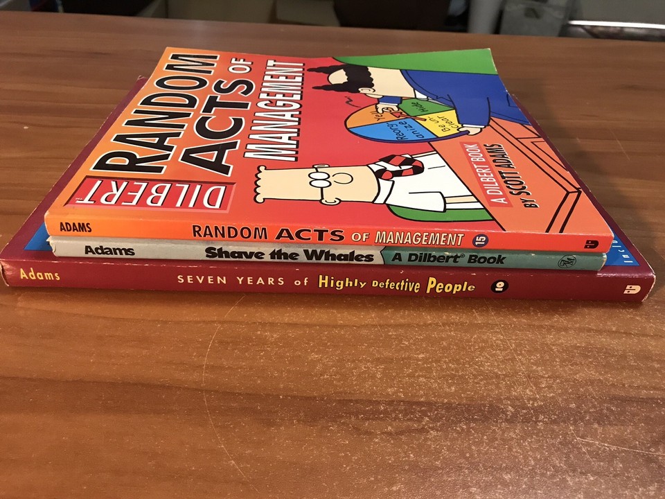 Lot Of 3 Dilbert Paperback Books by Scott Adams Shave The Whales Random ...
