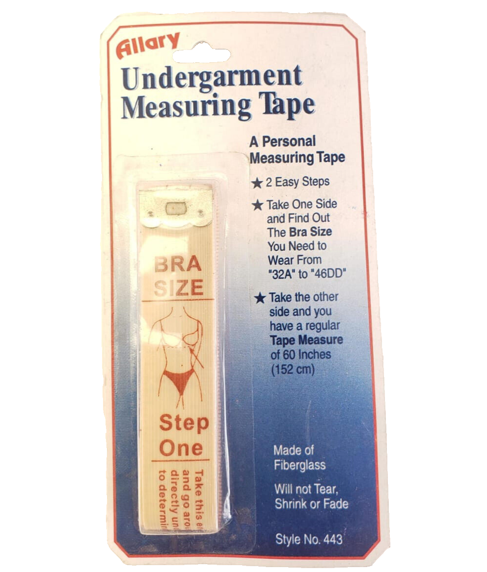 Allary Undergarment Bra Cup Size Measuring Tape 32a - 46dd Fiberglass ...